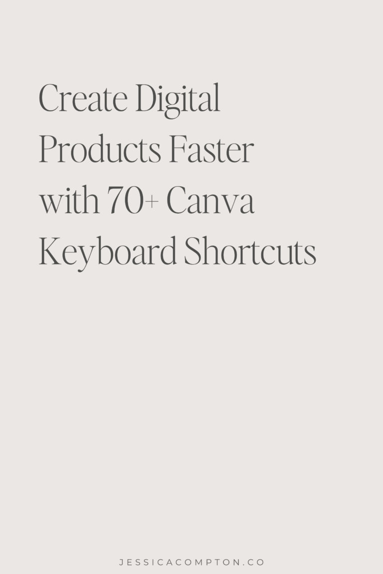 Create Digital Products Faster with 70+ Canva Keyboard Shortcuts